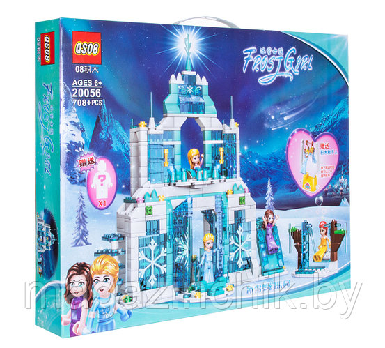 Конструктор Frozen Ледяной замок Эльзы 708 дет, 20056, аналог Лего ...