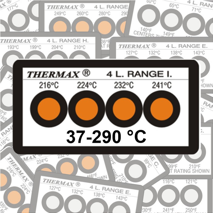 Термоиндикатор (Термоиндикаторная наклейка) Thermax 4. 37-290 °С ...