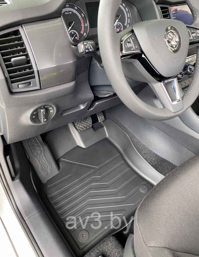Коврики в салон SRTK 3D-форма PREMIUM Skoda Kodiaq (2016- 5 мест ...