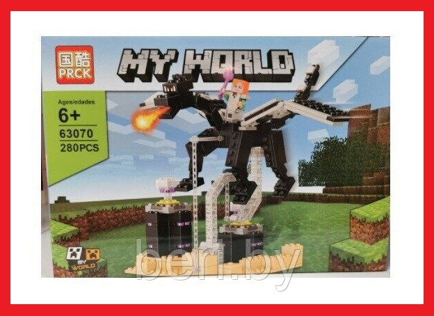 63070 Конструктор PRCK Minecraft «Эндер Дракон», 280 деталей, Аналог ...