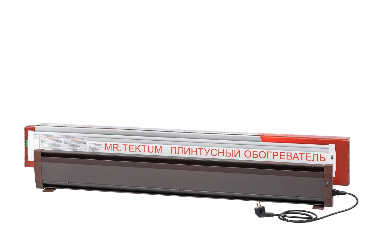 Теплый плинтус электрический Mr.Tektum Smart Line 1.1м (коричневый ...