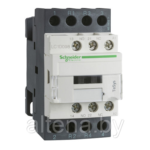 LC1D098E7 КОНТАКТОР D 4P (2НО+2НЗ), АС1 20 А, НО+НЗ, 48V 50/60 ГЦ,