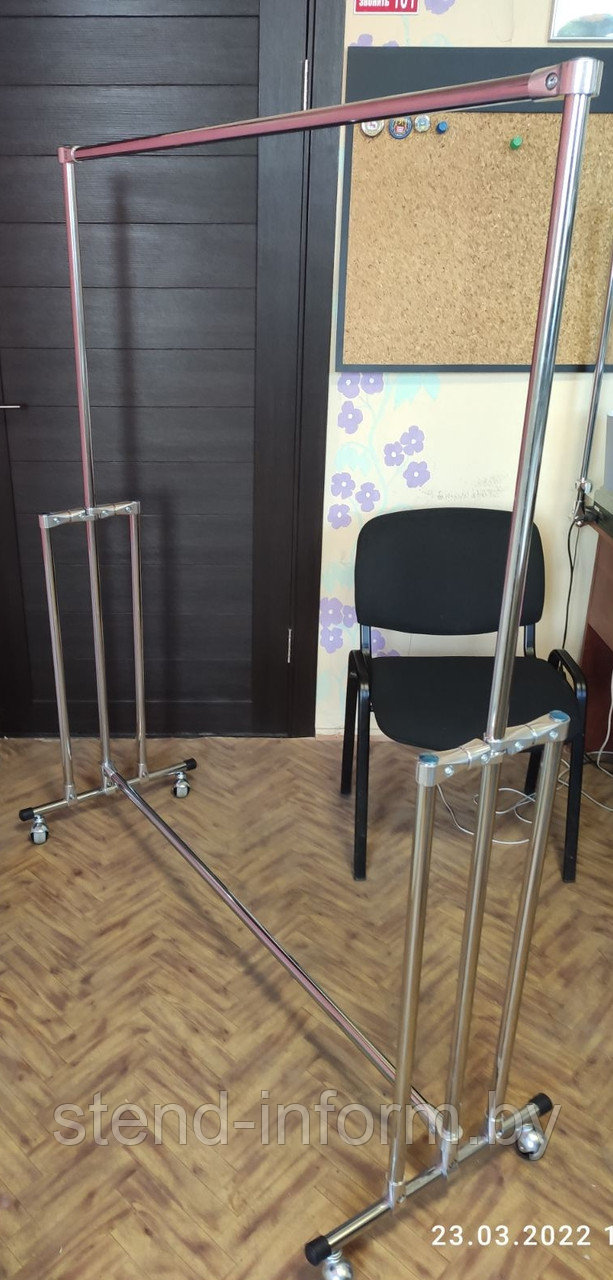 Вешало для одежды, стойка на колесах, хромированная , р-р 150*90*50 см ...