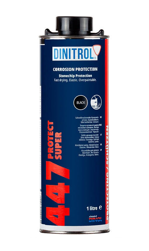 Dinitrol 447 (1 литр, евробаллон) Антигравий черный с цинком ...