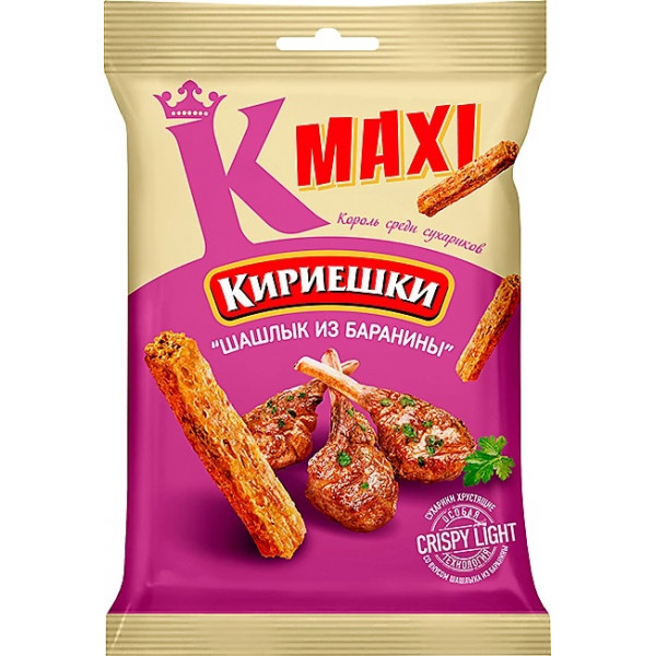 Сухарики Кириешки Maxi со вкусом шашлыка из баранины 60г