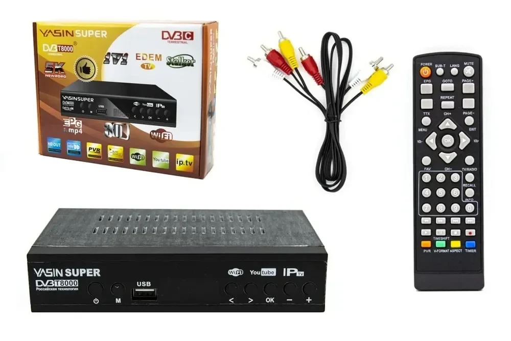 Приставка для цифрового телевидения HD YASIN super T8000: продажа, цена ...