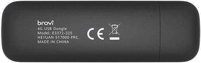 Модем Huawei Brovi E3372-325 3G/4G, внешний, черный [51071uyp]
