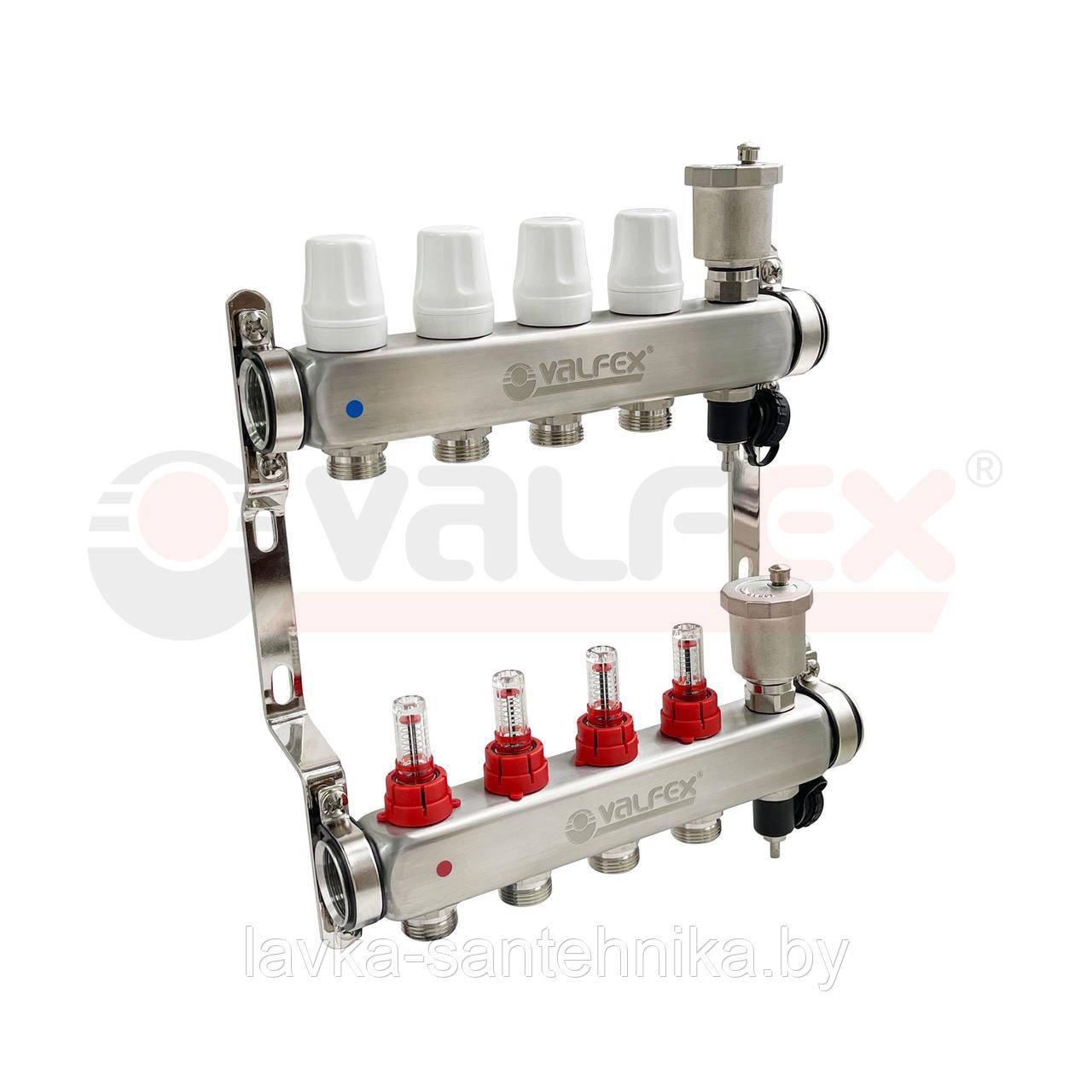 Коллектор на 8 выходов VALFEX с регулирующими клапанами и расходомерами - Купить в Минске ...