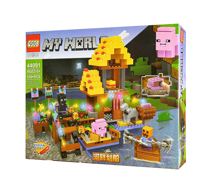 Конструктор Minecraft (Майнкрафт) с LED подсветкой "Вечеринка мобов"