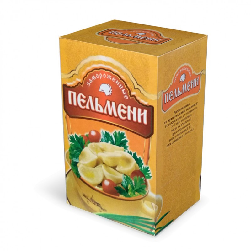 УПАКОВКА ИЗ КАРТОНА ПОД ПЕЛЬМЕНИ 500 Г