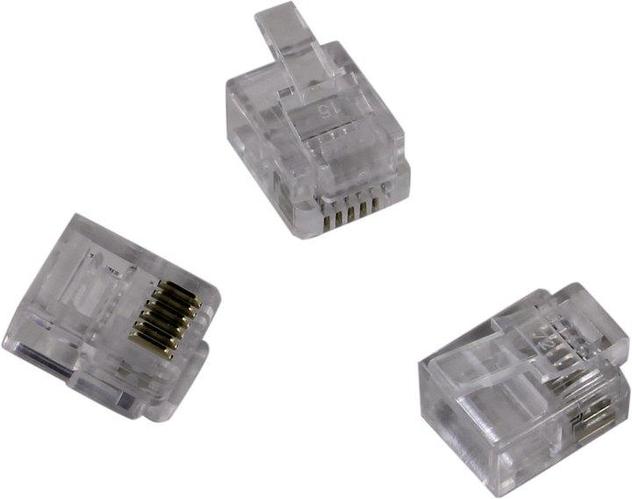RJ-12(6P6C) Коннектор телефонный (упаковка 100шт) UNDEFINED 11086945