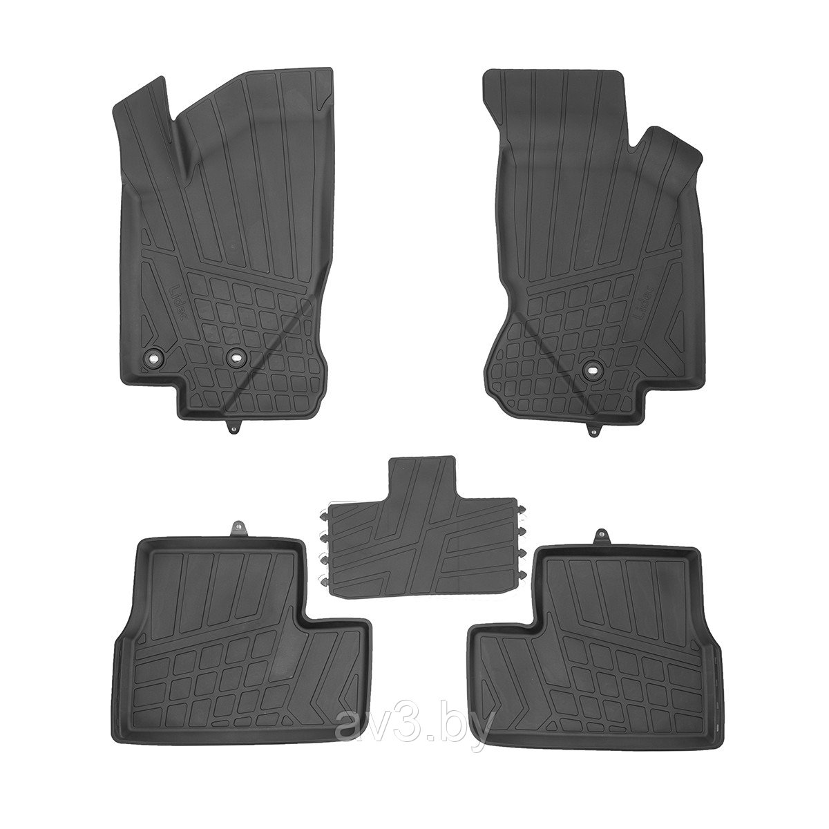 Коврики в салон Lada Granta 2011-2024 3D-форма с перемычкой (Norplast ...