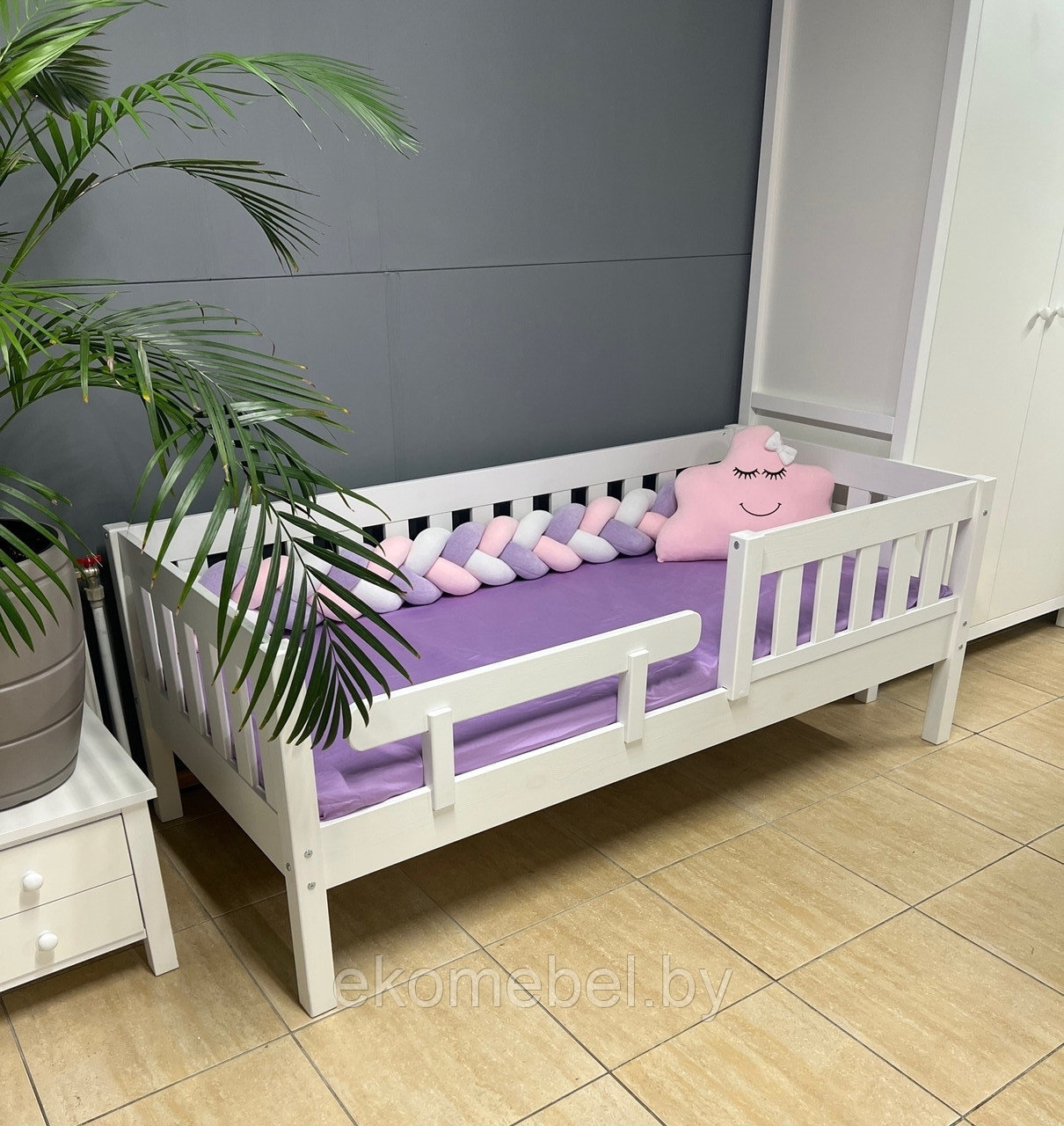 Кровать с бортиком "Генрих" (80х180, 90х200) Массива сосны: продажа ...