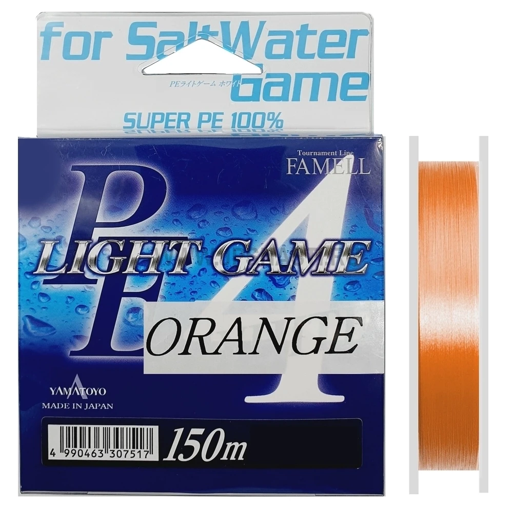 Плетеный шнур Yamatoyo PE Light Game Orange, #0.25, 150 м, оранжевый купить в Минске