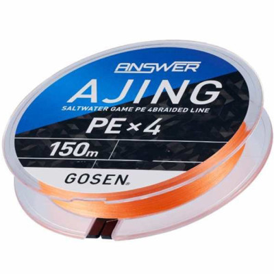 Плетеный шнур Gosen Answer Ajing PE x4, #0.2, 150 м, оранжевый - купить ...