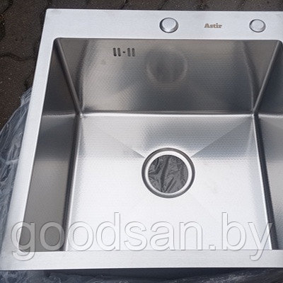 Кухонная мойка 3 мм нержавейка 60x50 decor ASTIR квадрат (ID#234190167 ...